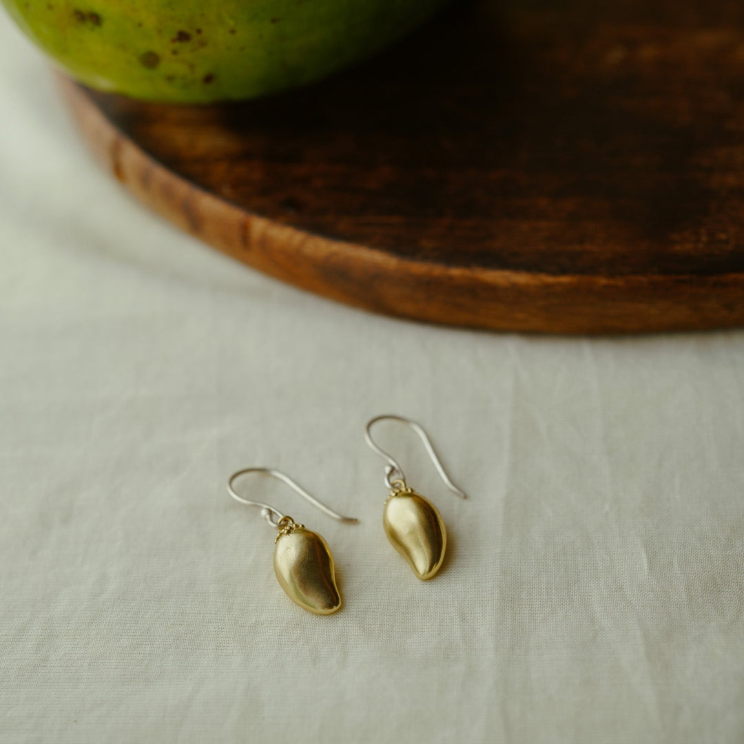 Sculpted Mango Charm Earrings – surmeyi